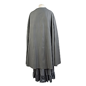 Ya-cos Men's Grey Wizard Cosplay Costume Robe Cloak Belt Wig Accessories Full Set