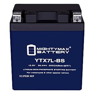 Mighty Max Battery YTX7L-BS Lithium Replacement Battery for Duralast Gold GSX7L