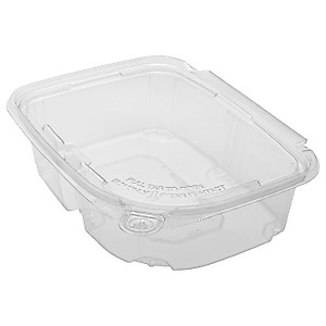 Karat 24oz PET Tamper Resistant Hinged Deli Container with Lid - 200 ct