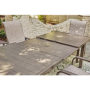 Signature Design by Ashley Beach Front Contemporary Outdoor Dining Extension Table, Light Brown