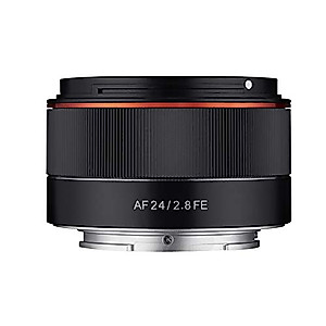 Rokinon AF 24mm f/2.8 Wide Angle Auto Focus Lens for Sony E-Mount, Black (IO24AF-E)