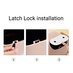 Sheebo 2 Liter / 0.5 Gallon Mini Trash Can with Press Top Lid - Compact Ninja Wastebasket for Desktop, Tabletop, Coffee Table or Countertop (Ninja - Watermelon)