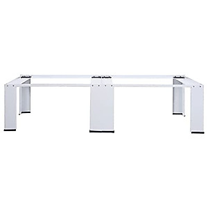 CHARMMA Double Washing Machine Pedestal Base Stand Stacking Kit,Dryers, Refrigerators, Furniture Base Stand,Mini Fridge Raiser Easily Move，White