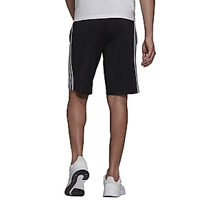adidas Men's Warm-up Tricot Regular 3-Stripes Shorts, Black/White, Large