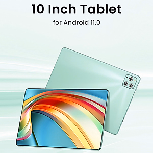 Pomya Tablet, 10 Inch 1960x1080 IPS HD Tablet for Android11, 6GB RAM 256GB ROM, Support 4G Network Calls, USB C 5G WiFi Octa Core Tablet, 7000mAh, 5MP 13MP Cameras
