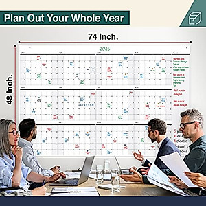 Lushleaf Designs Large Wall Calendar - 48" x 74" Dry Erase Reusable 2023 Whiteboard Calendar
