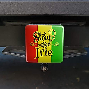 Stay Irie Rastafarian Flag Tow Trailer Hitch Cover Plug Insert