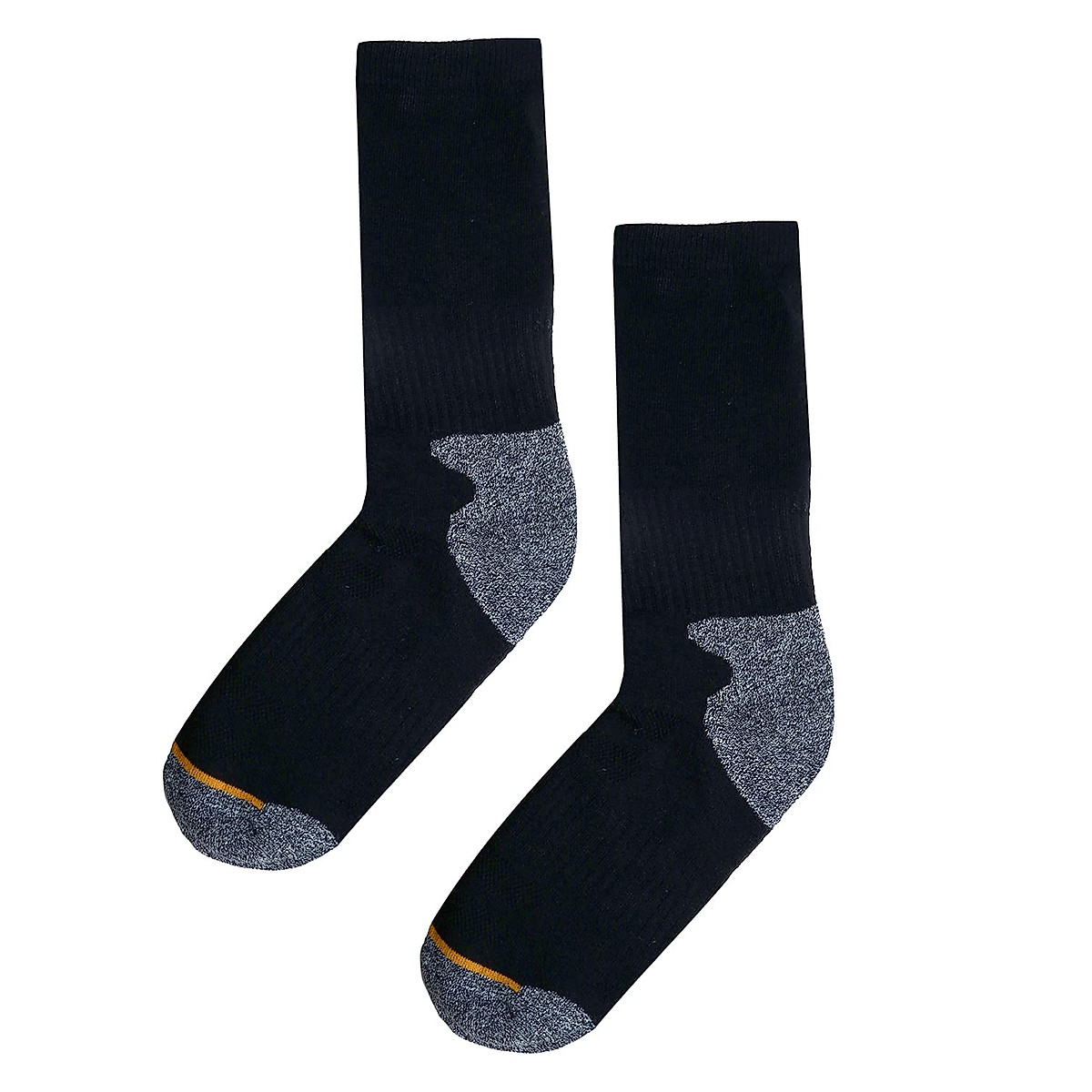 Foemo 6 Pairs of Performance Socks for Men - Versatile and Supportive, with Reinforced Heel and Toe (Black)