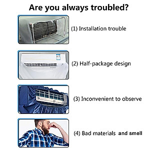 AC Waterproof Cleaning Cover Dust Washing Clean Protector Bib Bag wall mounted Air Conditioner Wash Hood with Water Pipe Split Air Conditioning System Cleaning Tools