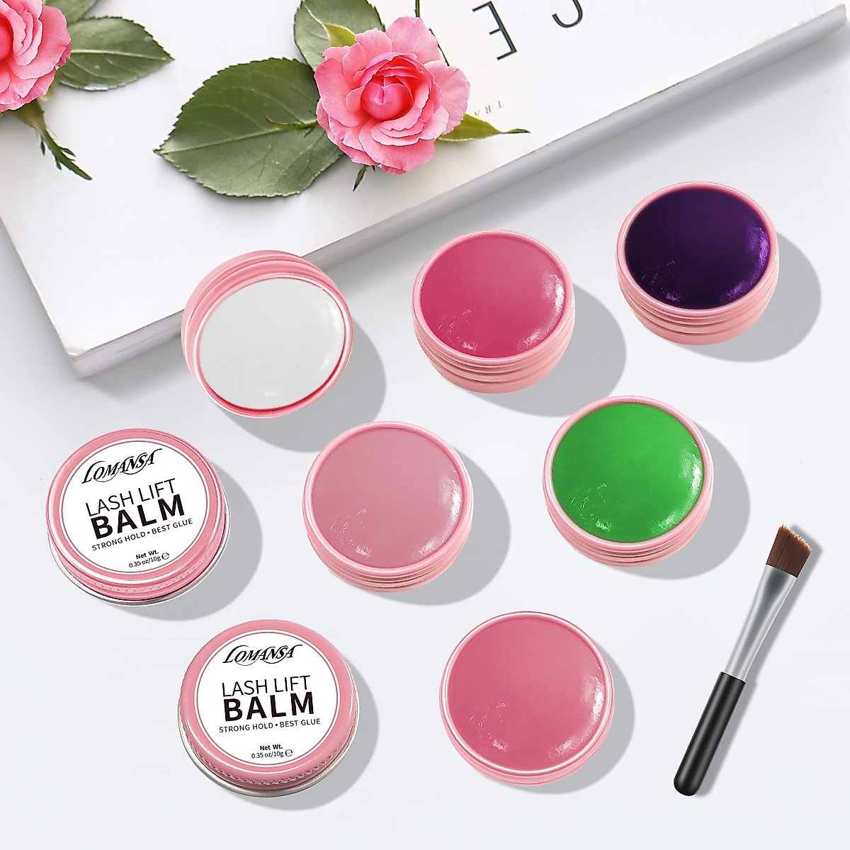 Lash Lift Glue Balm, Lomansa Glue for Eyelash Lifting Perming, with Strong Sticky Fix Glue for Lashes and Brows Curl