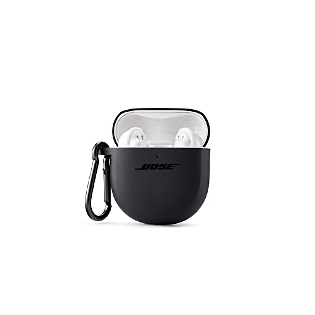 Bose Case Cover for QuietComfort Earbuds II, Protective Silicone Exterior, with Aluminum Carabiner for Convenient Carrying, Triple Black