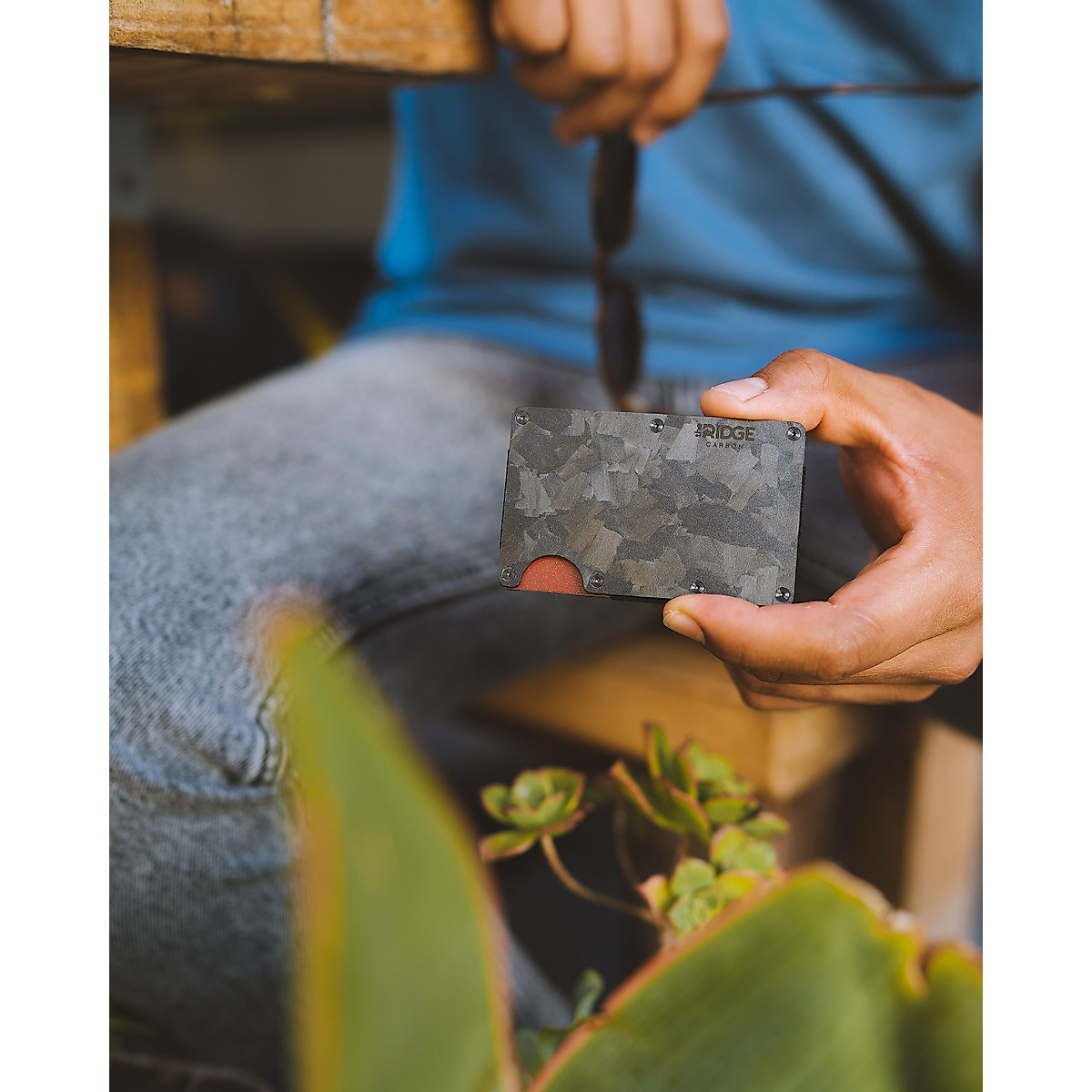 Ridge Wallets for Men - Slim Minimalist Wallet For Men, Front Pocket Wallets for Men, RFID Wallet For Men - Card Holder Wallet Forged Carbon