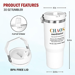 AXIARA Funny Gifts For Women Coworkers - 30oz Stainless Steel Insulated Tumbler with Lid and Handle - Birthday Thank You Gifts For Women Friends Coworkers Boss Colleagues Employee