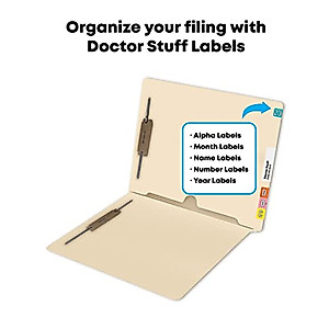 Doctor Stuff Manila Pocket File Folders - Letter Size End Tab Folder with Full Pocket on Inside Back Open Towards Spine, 2" Bonded Fasteners on Inside Front and Back, 11 pt Manila Stock, Box of 50