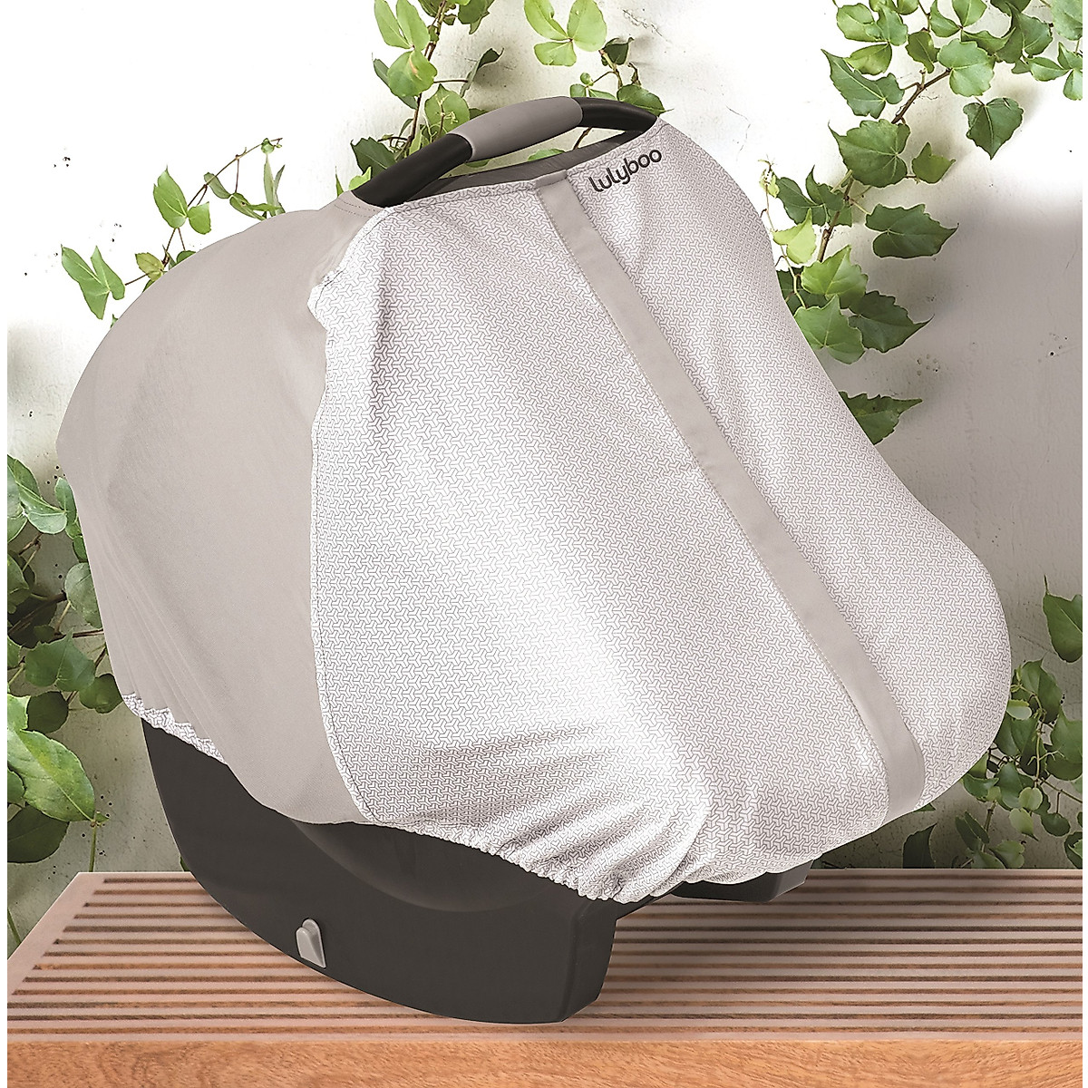 Lulyboo Baby Carrier and Baby Car Seat Cover - Stretchy and Breathable Carseat Canopy Fits All Infant Seats and Protects Your Child From Sun and Wind - Easy To Remove - Machine Washable