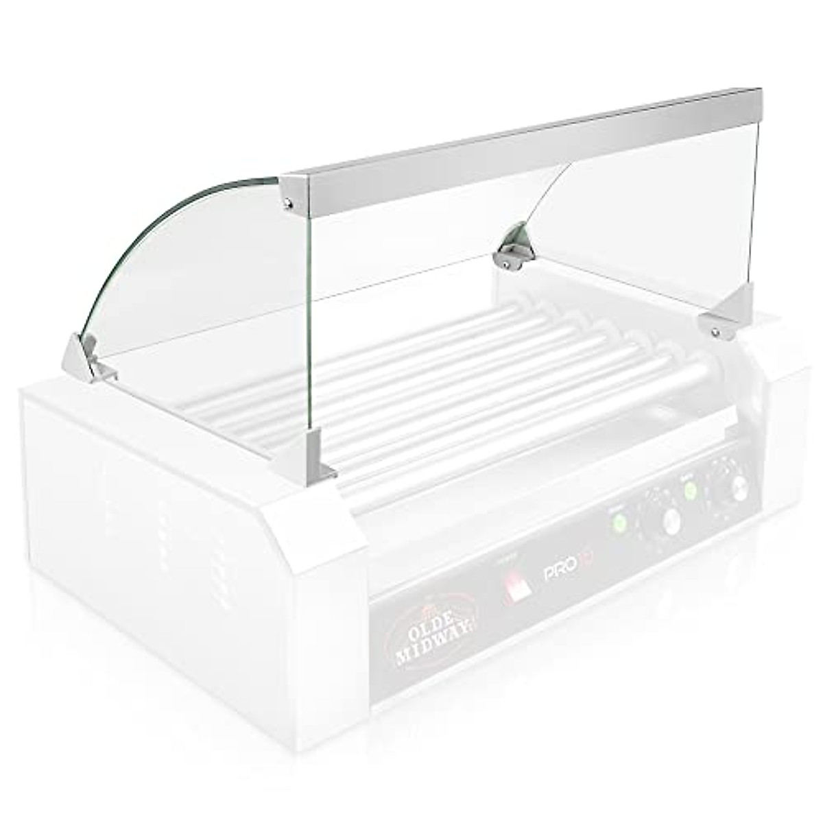 Olde Midway Glass Cover ONLY for Hot Dog 7 Roller Grill Cooker Machine - Replacement or Upgrade