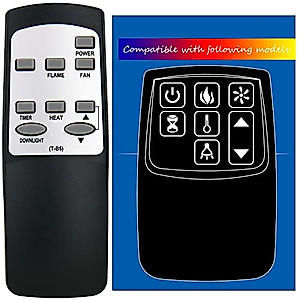 RCECAOSHAN Replacement for Twin Star ClassicFlame Classic Flame Dura Flame Fireplace Stove Heater Infrared Remote Control 32IIU200GRA 32II200GRA (T-B5)