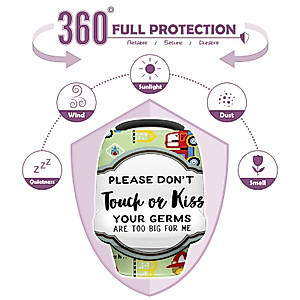 Baby Car Seat Stroller Covers Don't Touch Car New Mom Nursing Cover Breastfeeding Scarf Soft Breathable Stretchy Coverage Carseat Canopy Cover for Boys and Girls