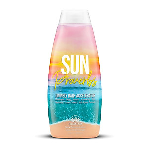 Sun Proverbs, Tanning Bed Lotion, Dark Tan Accelerator, Outdoor Indoor Tanning Lotion without Bronzer, No DHA White Tanning Lotion, Natural Bronzing Coconut Sun Kissed Lotion, by Elegant Sun