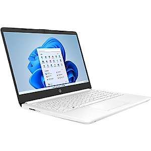 HP 2022 Newest Premium 14" Laptop| Intel Celeron N4020 8GB RAM 128GB(64GB SSD+ 64GB Card)| Webcam HDMI Wi-Fi| 1 Year MS 365| LIONEYE Bundle| White