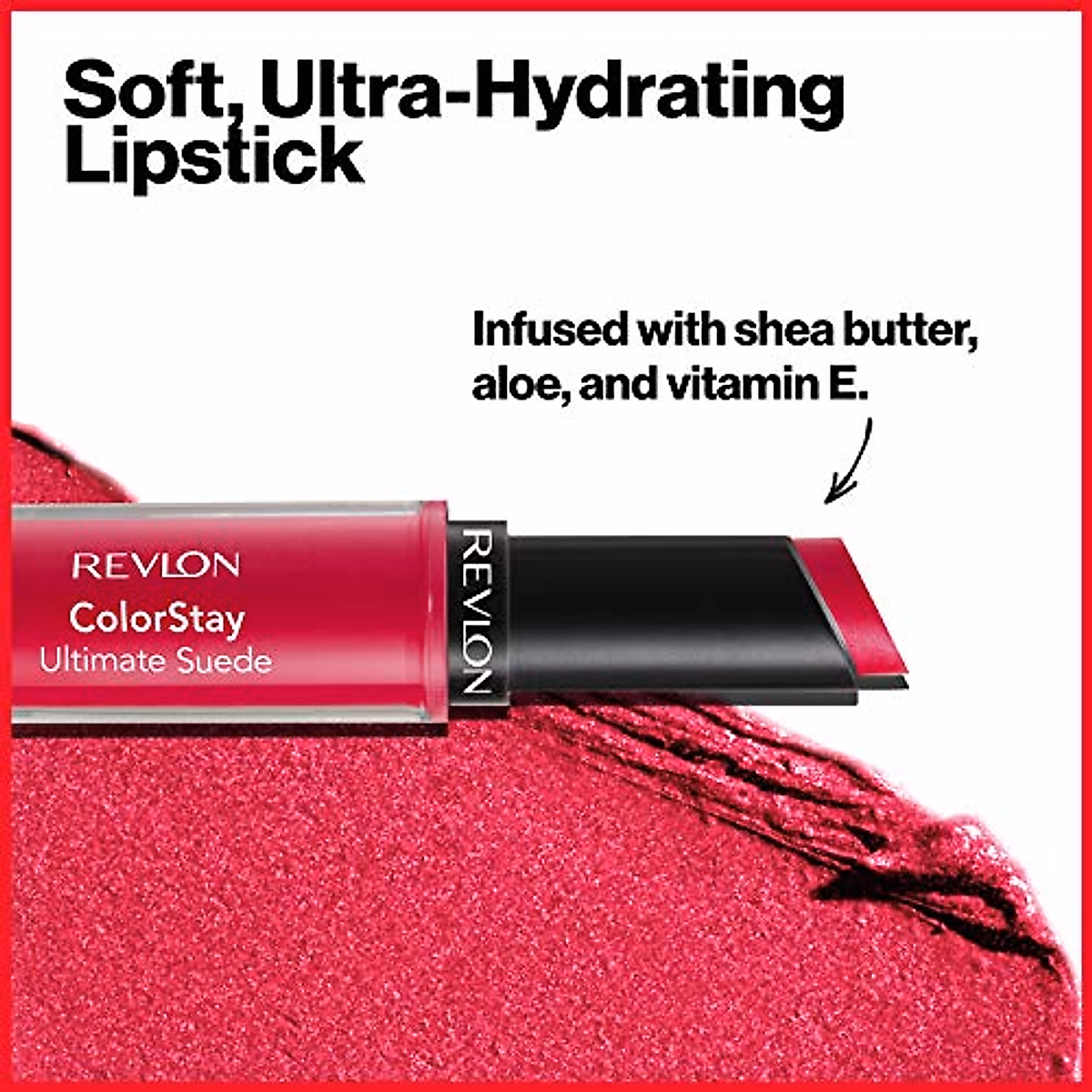 REVLON ColorStay Ultimate Suede Lipstick, Longwear Soft, Ultra-Hydrating High-Impact Lip Color, Formulated with Vitamin E, High Heels (030), 0.09 oz