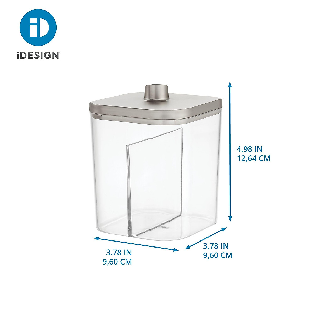 iDesign The Ilyse Collection Canister – Clear & Brushed Nickel