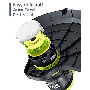 Weed Wacker String Compatible with Ryobi One Plus+ AC80RL3, 0.08'' String Trimmer Line,Weed Eater String Compatible with Ryobi 18V, 24V, 40V Trimmers(10 Replacement Spool, 2 Trimmer Cap Cover)