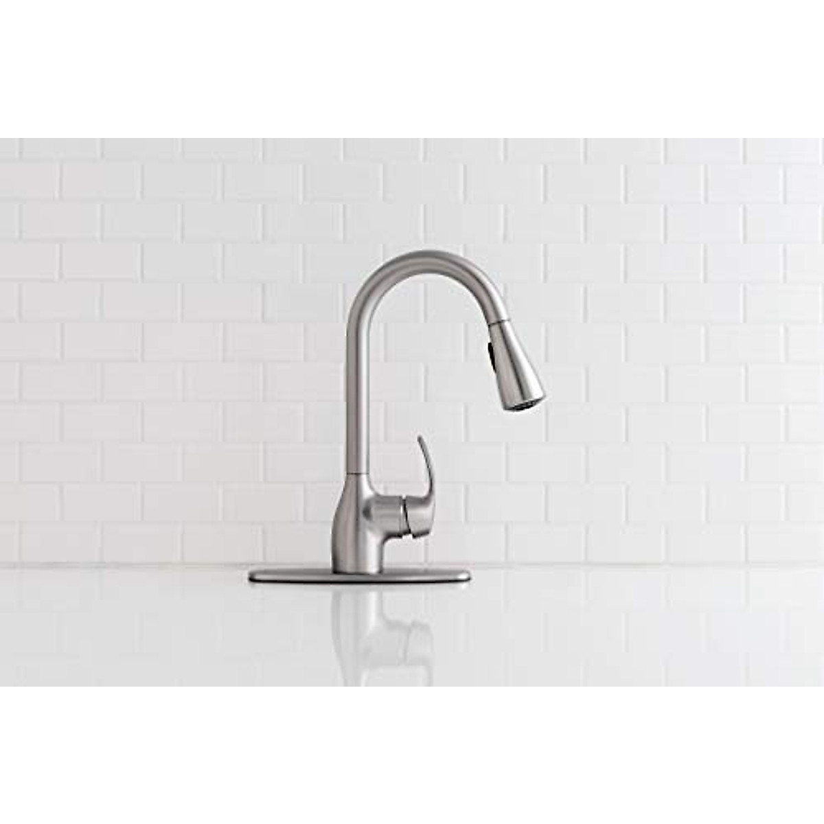 Moen CA87011SRS Single Handle Kitchen Faucet with Pullout Spray from the Kleo Collection, Spot Resist Stainless