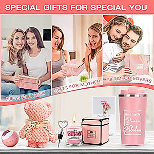 Birthday Gifts for Women, Wine Lover Gift Basket Idea for Mom Sister with Gift Card Towel Candle for Bridal Shower Retirement Unique Friendship Gift Box for 30th 40th