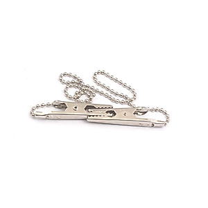 OdontoMed2011® Dental Ball Chain Clips Flexible Napkin Holder. Autoclavable Napkin Clips, Towel Apron Bibs Chain Silver