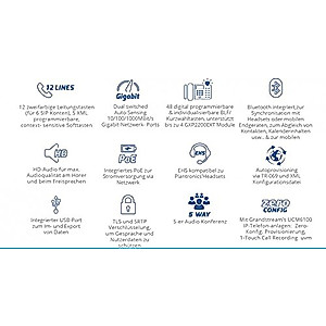 Grandstream GS-GXP2135 Enterprise Gigabit Speed 8 Lines VoIP Phone and Device (Renewed)