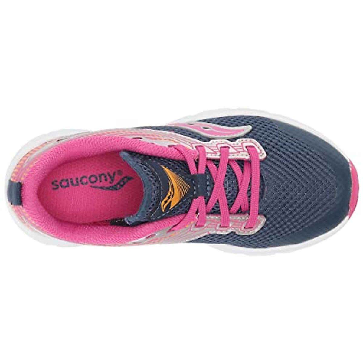 Saucony Axon Sneaker, Navy/Pink, 11.5 Wide US Unisex Big_Kid