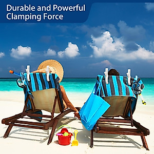 12 Pack Beach Towel Clips,Heavy-Duty Plastic Clothes Pins,Quilt Drying Clips,Windproof Clothes Clips,Keep Your Towel,Clothes,Blankets to Dry on Clothesline and Hanging Rack