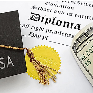 2" Gold Foil Blank Notary Certificate Wafer Medal Seals Labels/Envelope Package Seals Serrated Edge Color Coding Awards Legal Embossing Stickers (300 per roll