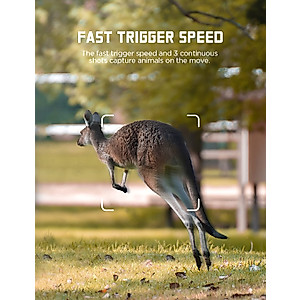 CEYOMUR Trail Camera, 30MP 1080P Hunting Camera with Low Glow IR LEDs Night Vision Motion Activated, Video Game Camera with IP66 Waterproof for Wildlife Monitoring