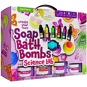 Soap & Bath Bomb Making Kit for Kids, 3-in-1 Spa Science Kit, Easter Craft Gifts For Girls & Boys Age 6 7 8 9 10-12 Year Old Girl Crafts Kits : DIY Experiment Toys, Craft Gift For Kids Ages 6-12