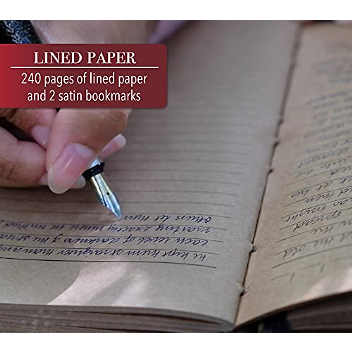 ThoughtSpace Journals Handmade Leather Journal for Women & Men - Prayer & Dream Journal for Women, Lined 6x8 Leather Bound Vintage Poetry Journal