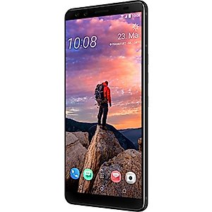 HTC U12+ Plus Dual-SIM 64GB (GSM Only, No CDMA) Android Factory Unlocked 4G/LTE Smartphone - International Version (Ceramic Black)