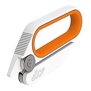 Slice 10598 Rotary Scissors Cutting Tool by Slice, Bladeless Scissors, Ambidextrous Cutter Ideal for Cutting Gift Wrap, Gift Basket Cellophane, Paper 1 Pack