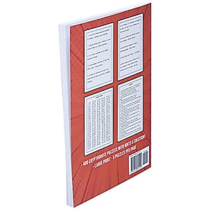 Cryptograms Puzzle Books for Adults: 400 Large Print Cryptoquotes / Cryptoquips Puzzles