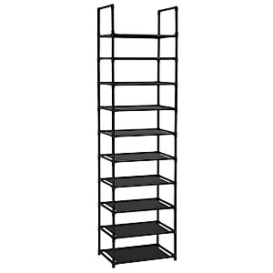 FIDUCIAL HOME 10 Tiers Shoe Rack 20-25 Pairs Sturdy Shoe Shelf
