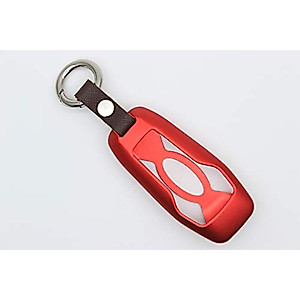 HHYE0221 - Red Aluminium Remote Key Fob Cover for Ford F-150 Explorer Mustang F-250 Super Duty Lincoln MKX MKC MKZ