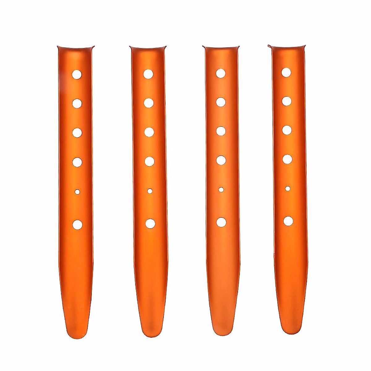 Bluecell 4pcs Orange Color Aluminum Tent Stakes for Camping in Snow and Sand Tent Boating Hiking Backpacking Picnic Shelter Shade Canopy Outdoor Activity
