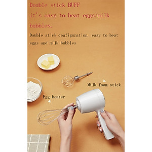 cordless hand mixer,hand mixer, egg beater（Last three pieces）Suitable for kitchen baking and cooking,rotary automatic egg beater, let you mix easily without feeling tired (pink)