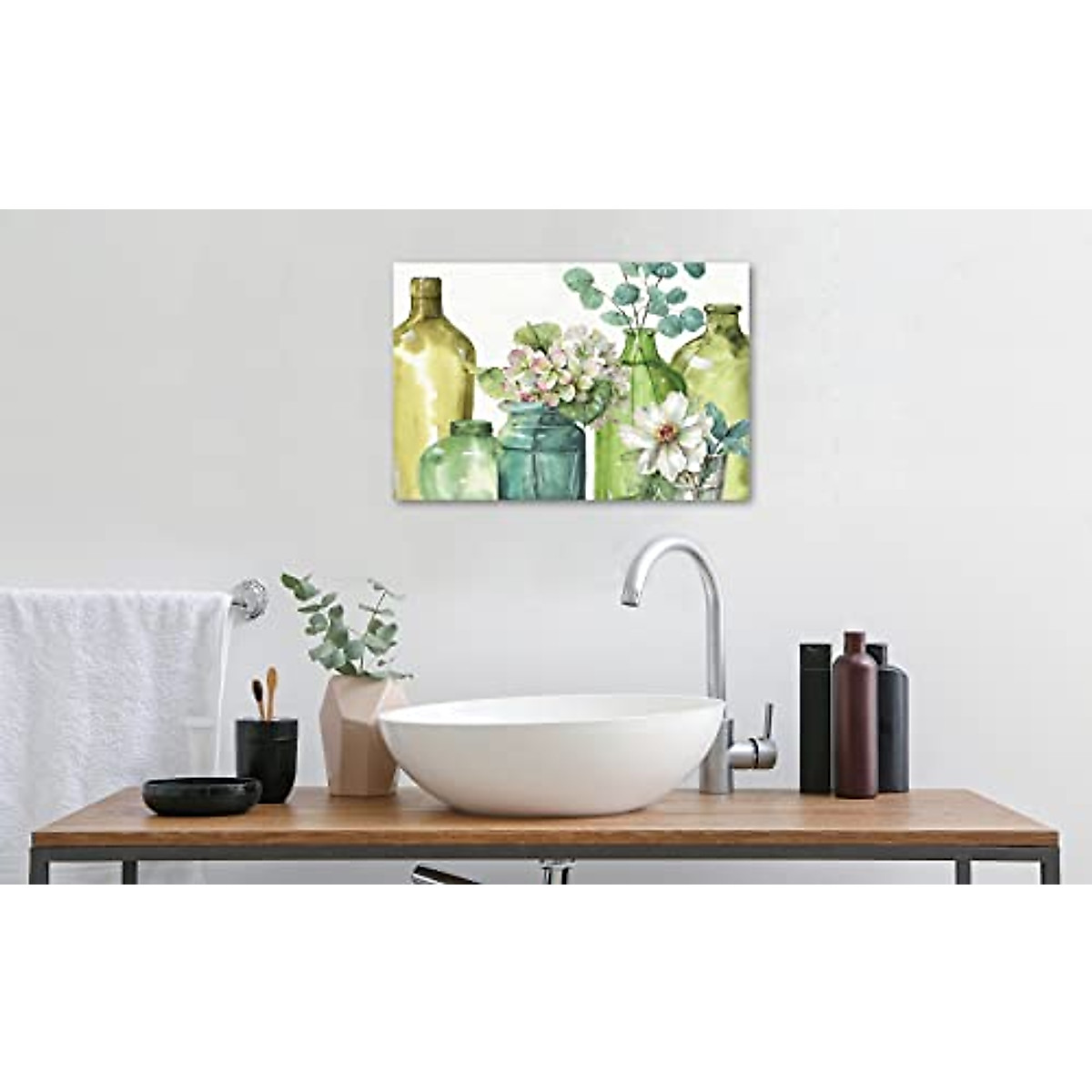 Artmaple Paint by Number for Adults Beginner Kids, Ideal Gift Choice for Birthday,Anniversary or Any Festival. DIY Acrylic for Decor Canvas Roll (16x24, Flowers in Glass Bottles)