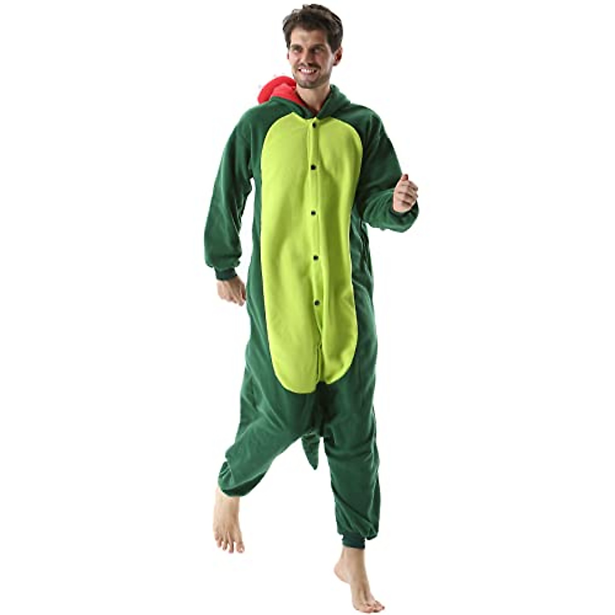 SAMGU Dinosaur Onesie Costume Adult Halloween Christmas Animal One Piece Pajamas for Men Women X-Large