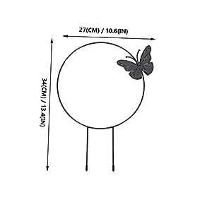 Yardwe 2pcs Plant Climbing Frame Peony Plant Floral Vines Mini Roses Climbing Vine Round Frame Plants Climbing Holder Plant Climbing Stand Plant Trellis Iron Garden Plant Stand Butterfly