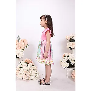 Baby Girls Spring Easter Minnie Mouse Panel Twirl Dress Pink Mint 18-24M/XS