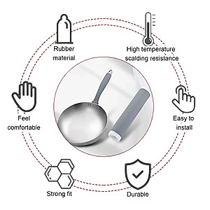 Smilelife New Creativity Silicone Pan Handle Sleeve Pot Handle Heat Insulation Cover Multifunctional Heat-Resistant Silicone Pan Handle Cover Sleeve(2pcs Small)