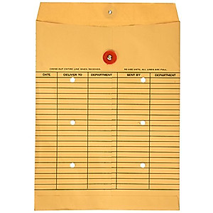 School Smart Inter-Department Envelopes, 28 lb, 10 x 13 Inches, Kraft, Pack of 100